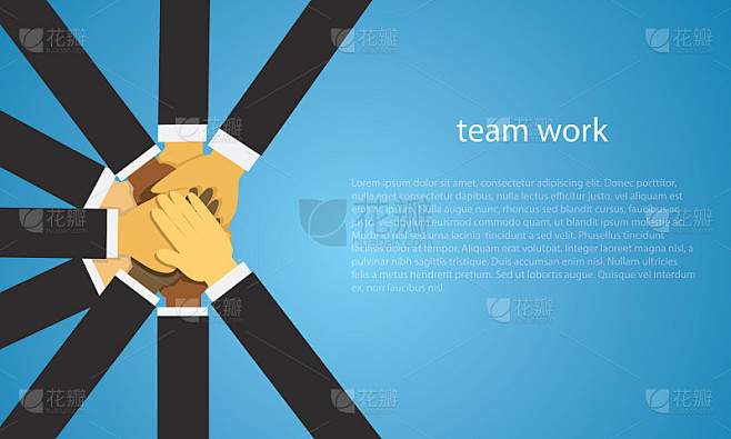Business Teamwork Team Hard Work Concept. Vector I