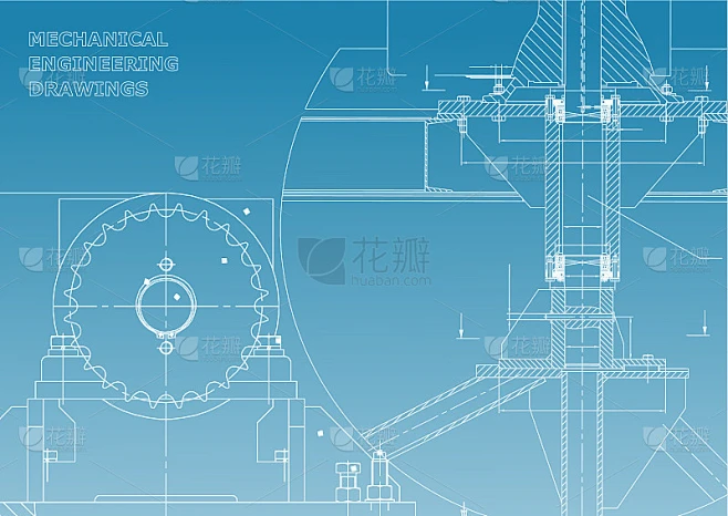 Blueprints. Engineering background素材-花瓣网