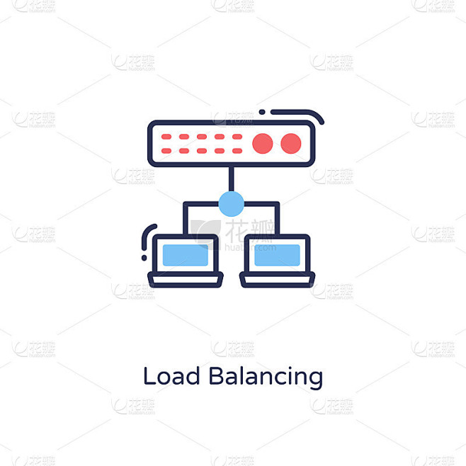 Load Balancing icon in vector. Logotype