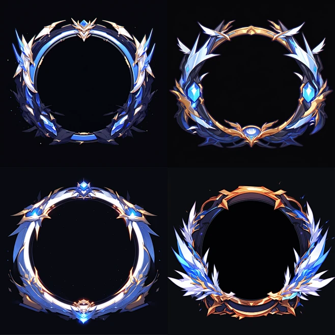 hulei181717_A_game_avatar_frame_with_round_metal_borderblack_ba ...
