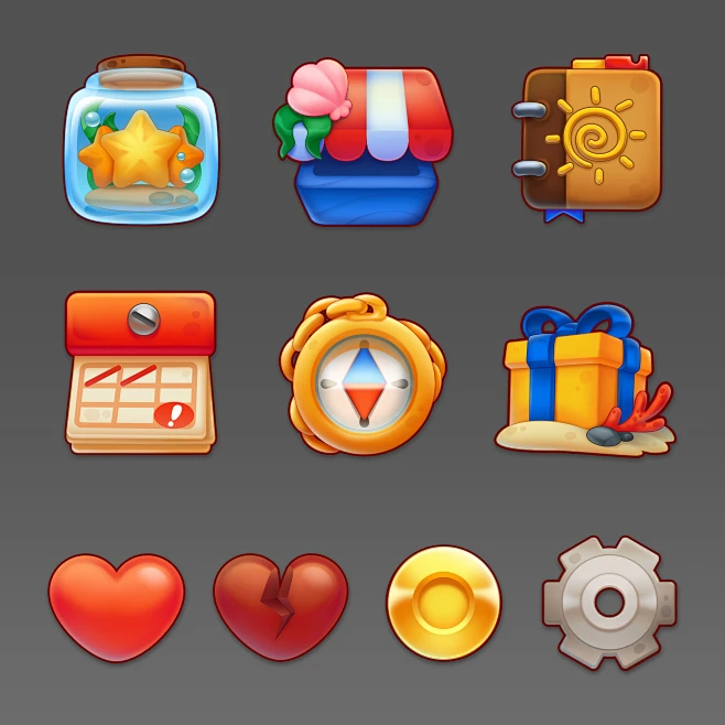 Main menu icons-花瓣网