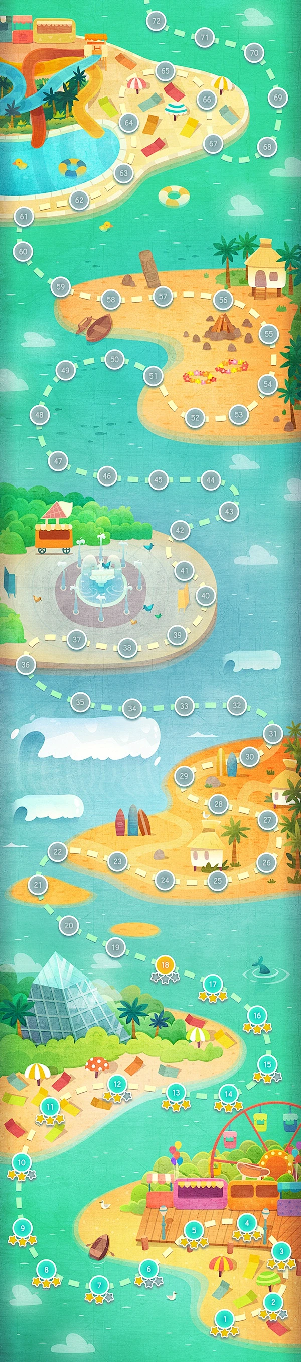 Q版关卡地图原画Q版关卡路线图来自cgbook.cn (118)-花瓣网