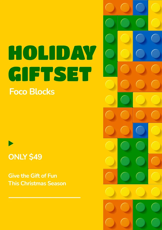 Christmas Season Blocks Promotion Poster素材-花瓣网