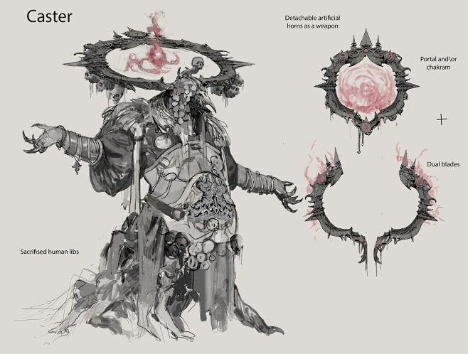 Vessel of Hatred monsters and other sketches-花瓣网