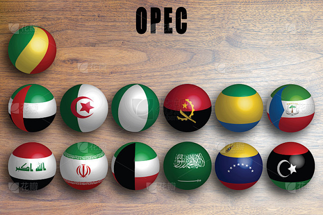 OPEC(石油输出国组织)13个国家。该组织成立的目的是保护产油国的利益不受国际石油资本的影响