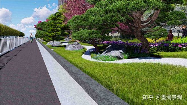 道路景观设计 : 本次设计性质为景观提升设计，因此，我们在尊重原有场地格局的基础上进行设计。具体地，保留原有西侧路网和林带，开放东侧临路界面 ...