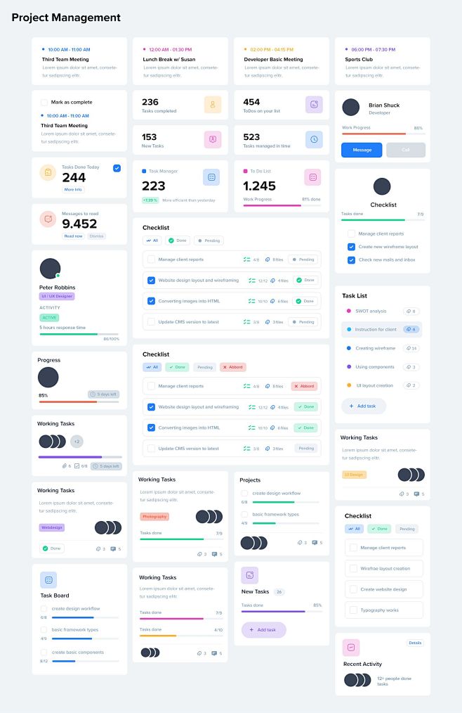 Sketch figma PSD格式 B端后台APP组件库UI浅色仪表盘饼图多种格式500+个