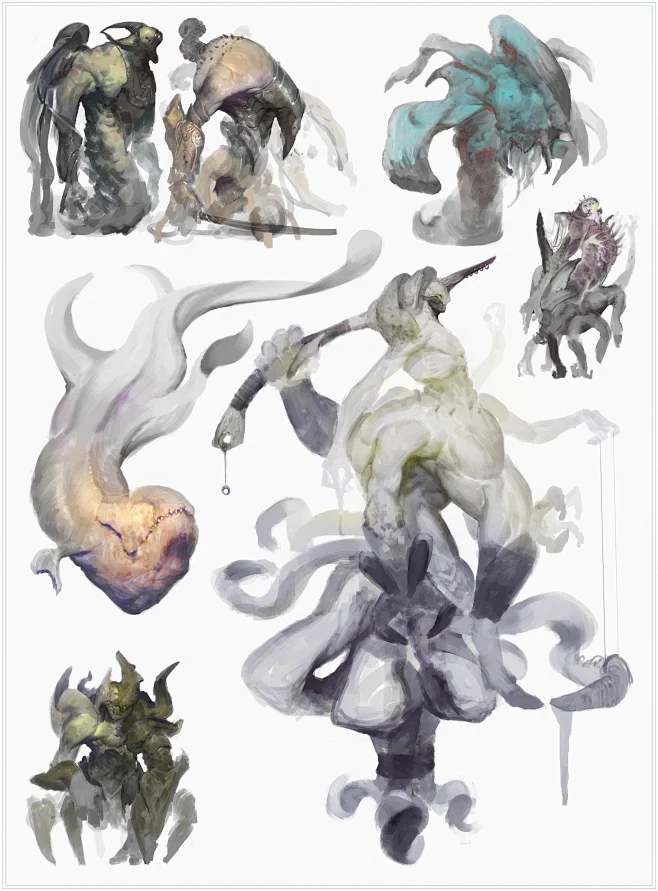 Creature Sketches 13 (With some crazy shapes), Sergiy Kasianchuk : Creature Sketches 13 (With ...
