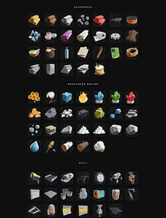 Low Poly Icon Pack-花瓣网