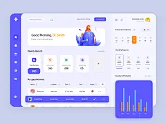 User interface screen including analysis charts Premium Vector-花瓣网