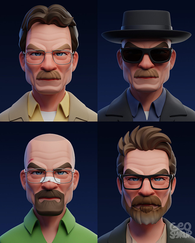 Walter White / Heisenberg (Breaking Bad) - 风格化雕塑