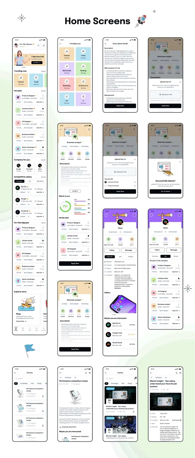 界面设计招聘人力资源招聘APP求职求职APPUI设计app ui-花瓣网