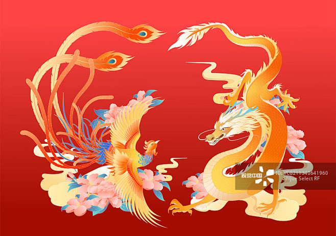 龙凤呈祥图片素材_ID:VCG211340641960-VCG.COM