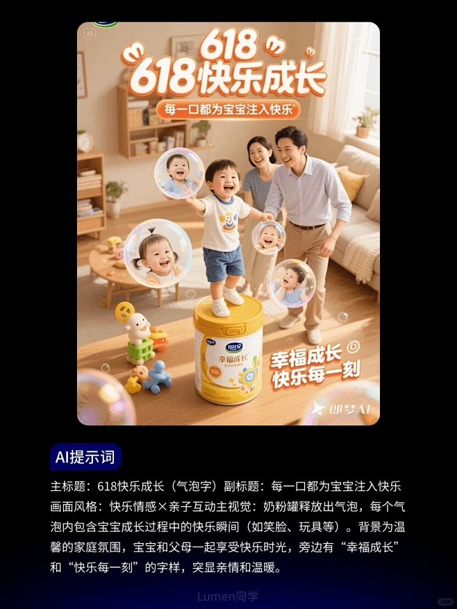 AI 海报 618海报全行业系列 _ 奶粉篇_2_Lumen同学_来自小红书网页版-花瓣网
