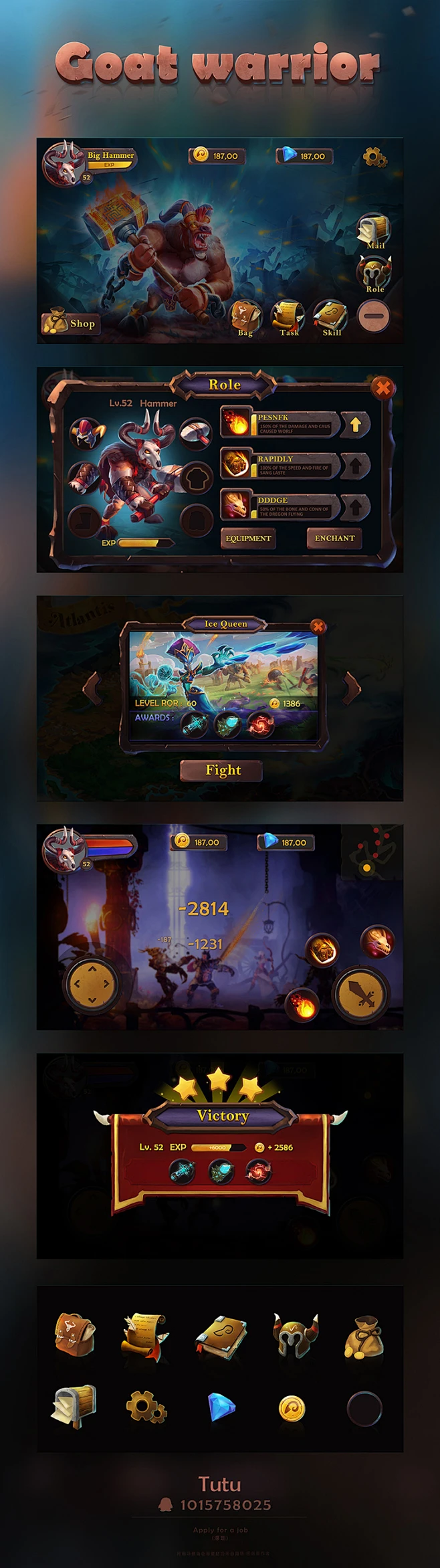 手绘风游戏UI作品_UI设计_UI_UI教程Uimaker专注UI设计-花瓣网