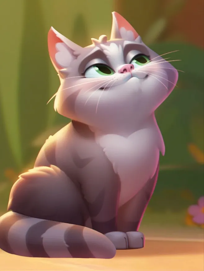 This contains an image of: Ai cat-花瓣网