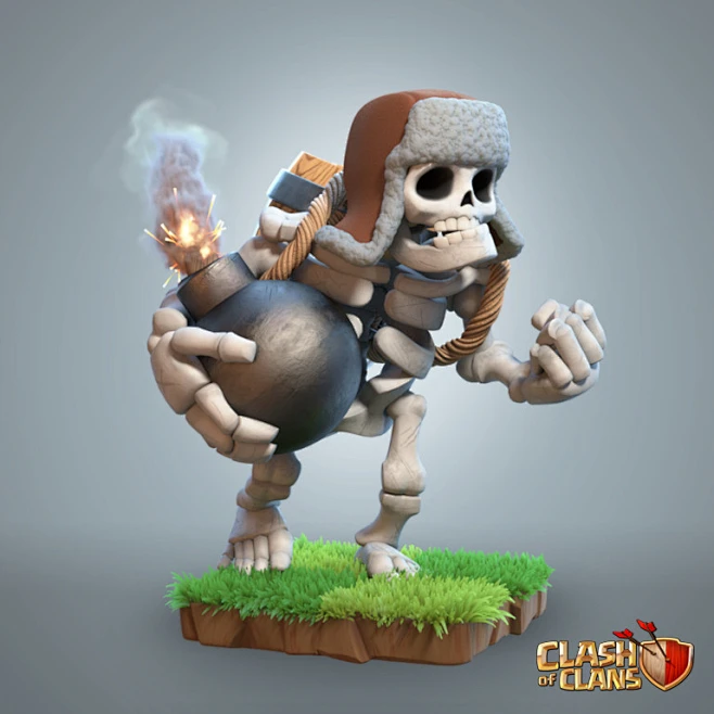 Clash of Clans - Bowler, Supercell Art : © 2012 Supercell Oy.-花瓣网