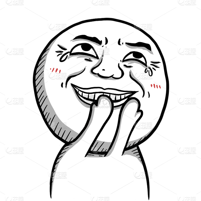 手绘-暴漫表情包贴纸-偷笑