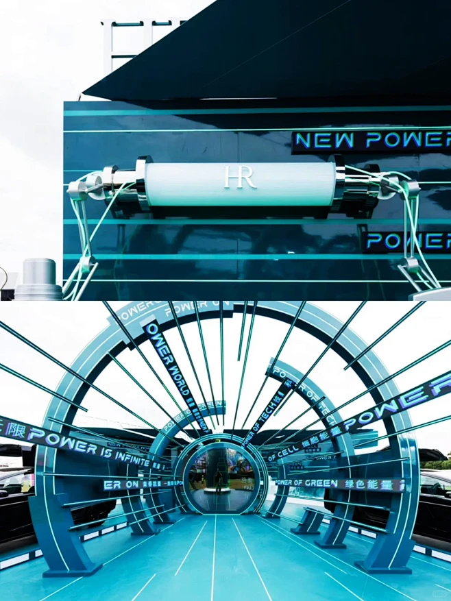 快闪美陈｜HR赫莲娜X特斯拉一路青回快闪店-花瓣网