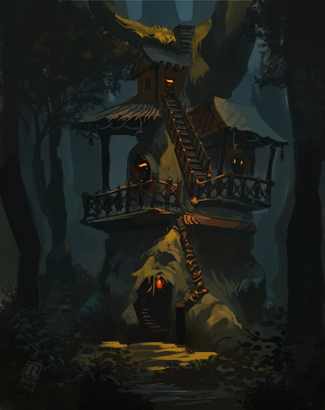 Treehouse by Raph04art on deviantART图片_插画图片素材-花瓣网