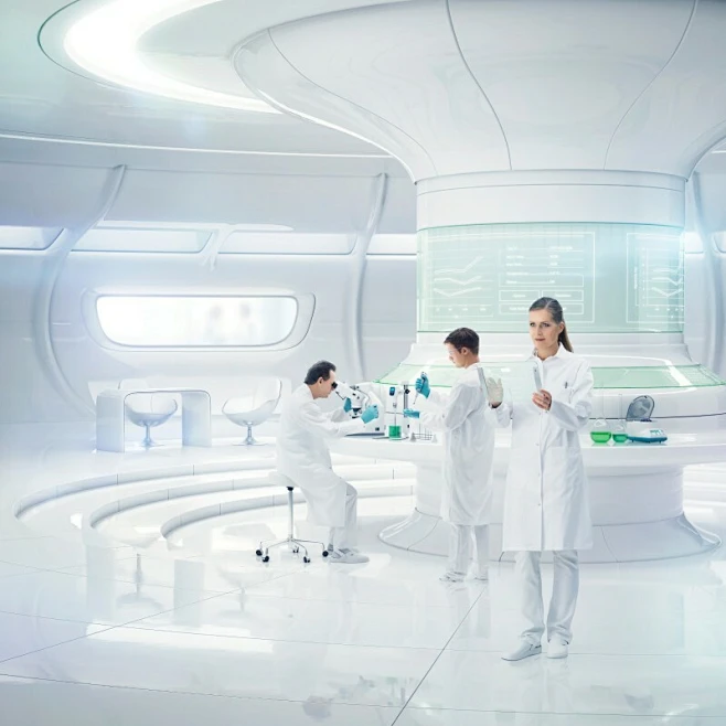 Futuristic Lab, Thomas Simeth : 3D modeling of the room and the assets. This work belongs to ...