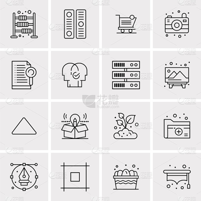 set 16 universal icons business