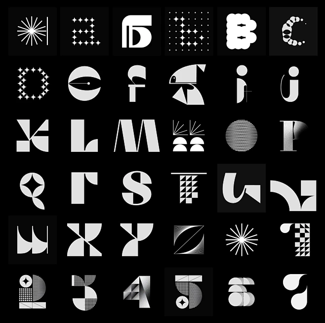36days 36daysoftype abstract font glyph letters logo type typedesign ...