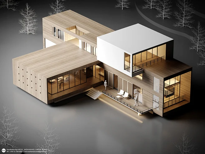 3dmax architecture design Modern Design modern house Modern Villa ...