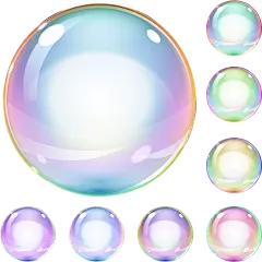 Download premium png of Holographic round bubble frame png copy space ...