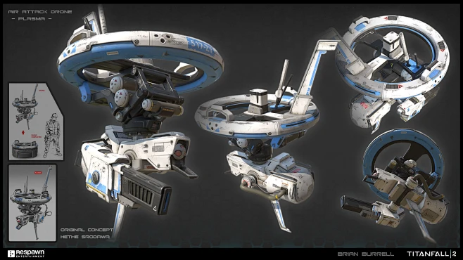 Air Attack Drones - Titanfall 2, Brian Burrell : Art Director: Joel ...