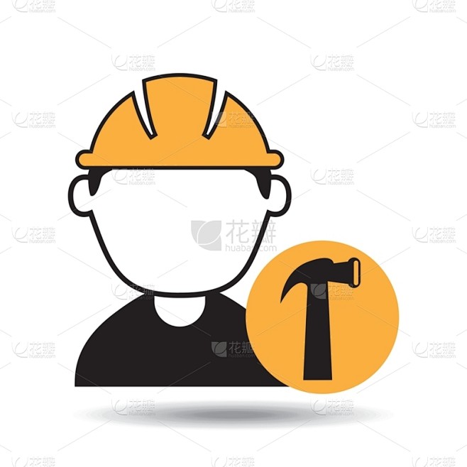 男人,头像,工具,锤子,工程师,人,安全的,工业,服务