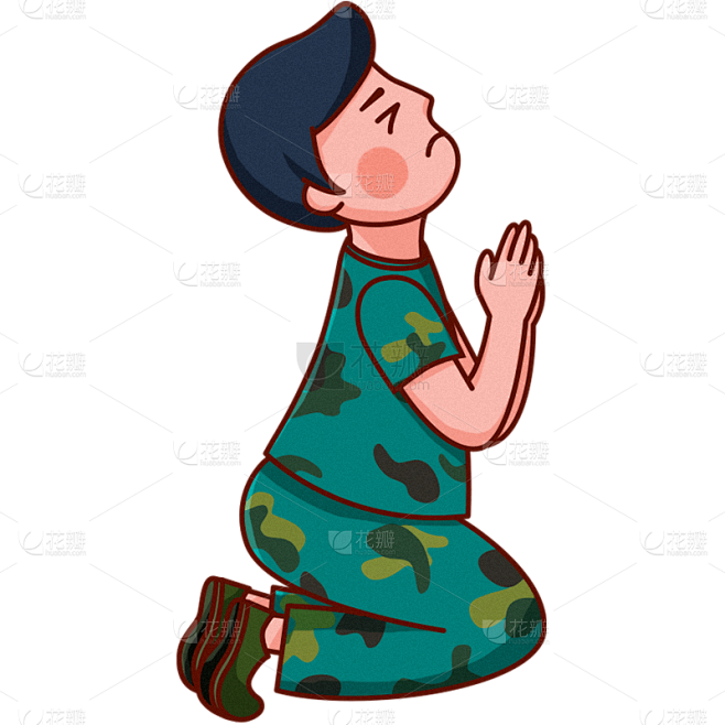 卡通感男生元素贴纸 3695