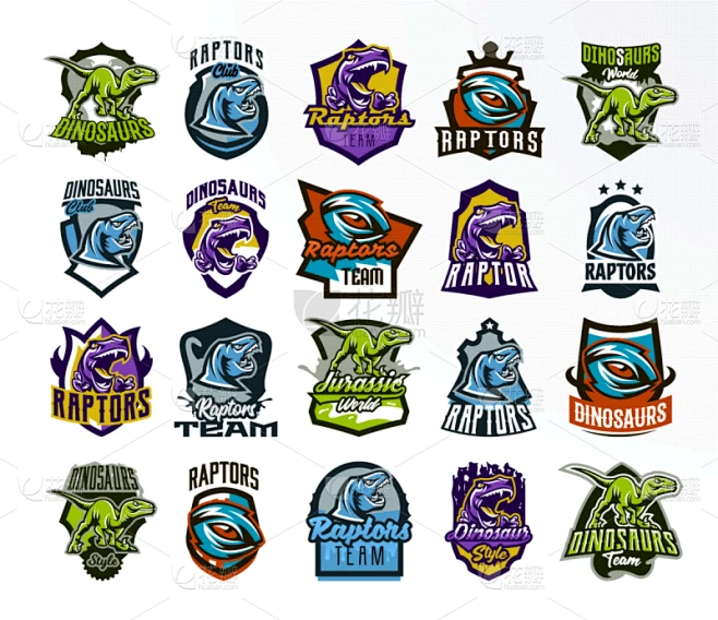 恐龙,巨大的,色彩鲜艳,运动,侏罗纪,已灭绝生物,动物,品牌名称,收集素材-花瓣网