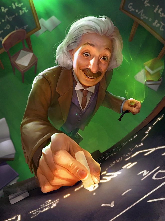 Albert Einstein for STEM:Epic Heroes : Done for STEM: Epic Heroes. Live ...