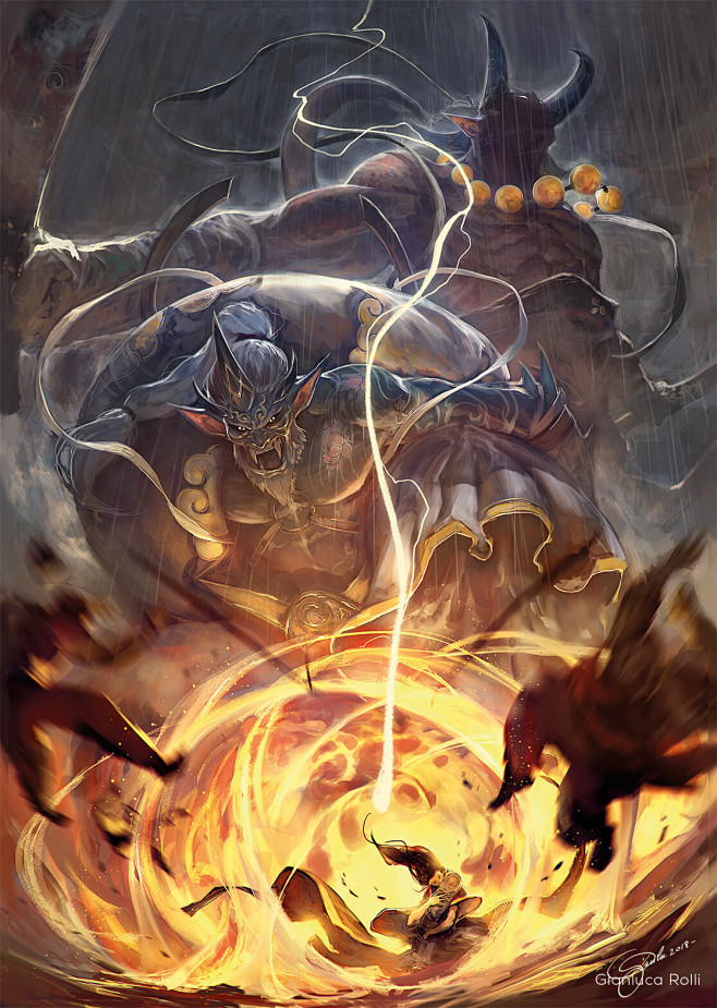 RAIJIN & FUJIN - Age of Pantheons, Gianluca Rolli