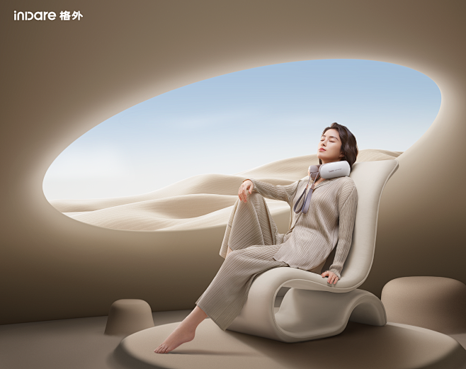 倍轻松 x inDare %7C Neck5 揉捏颈椎按摩器视觉_682856bf