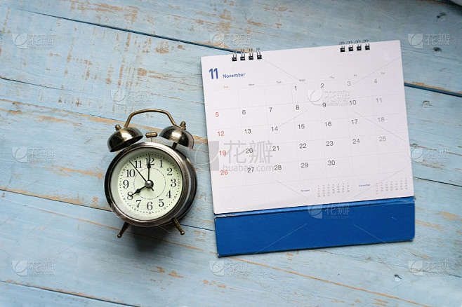 Calendar and clock for Planner and organizer to pl