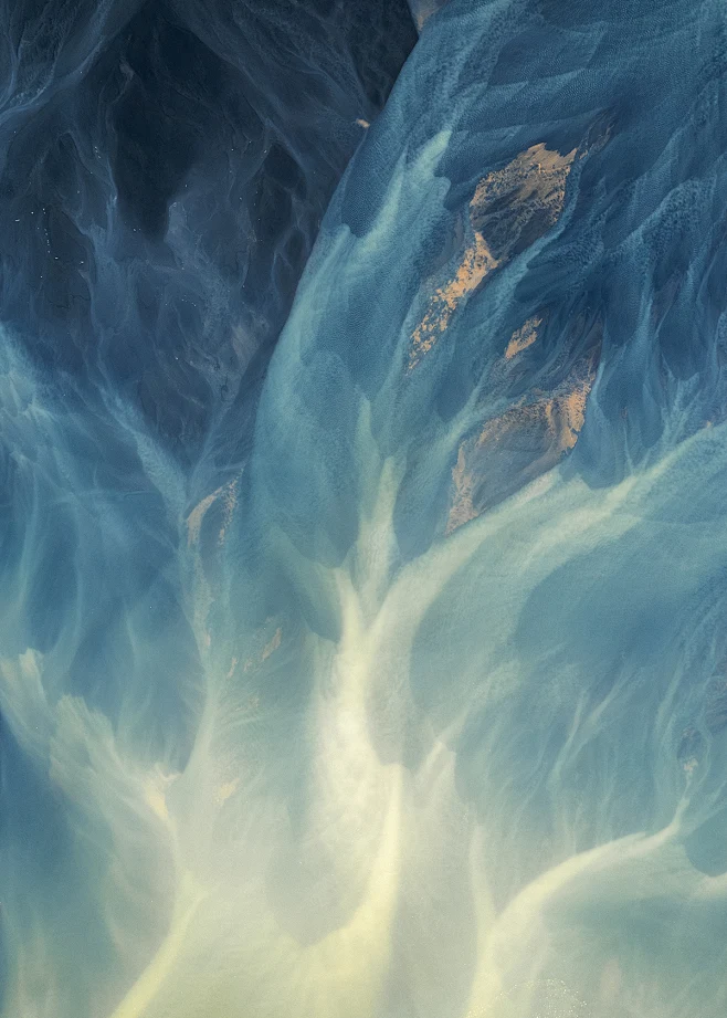 abstract Areal beach iceland Landscape sea texture water-花瓣网
