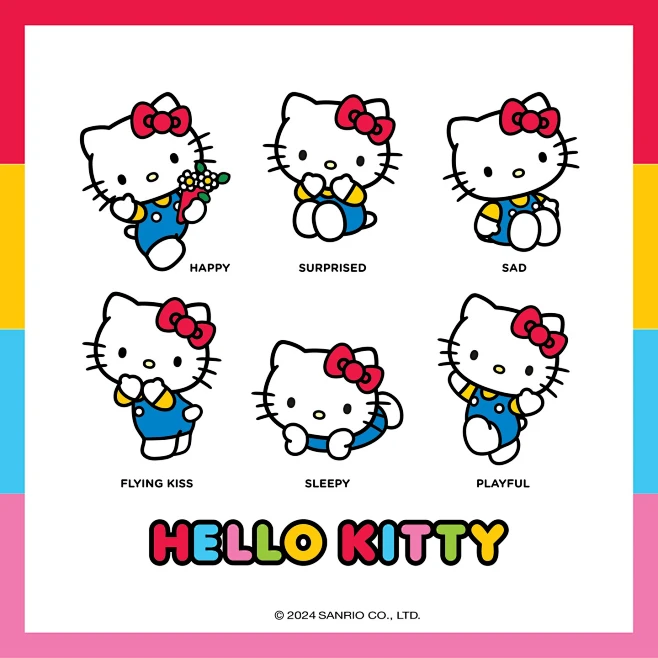 Hello Kitty in various moods-花瓣网