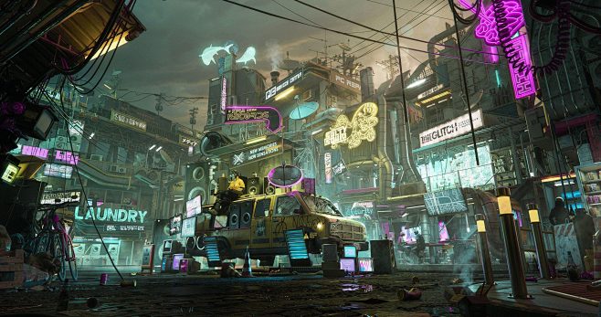 首发：cyber-district 赛博网络-建筑/房屋-微元素 - Element3ds.com!