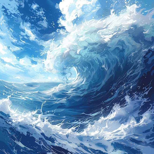 leafs_are_nice_waves_ocean_parting_from_the_middle_anime_style_4f298570 ...