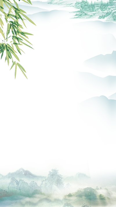 【米图网-52mitu.com】手绘画 水墨画 水墨山水 手绘山水 手绘植物 中国风 边框简约花纹底纹-花瓣网