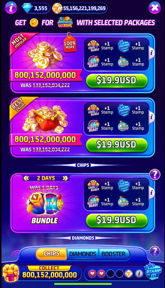 Slots Game ui design UIUX