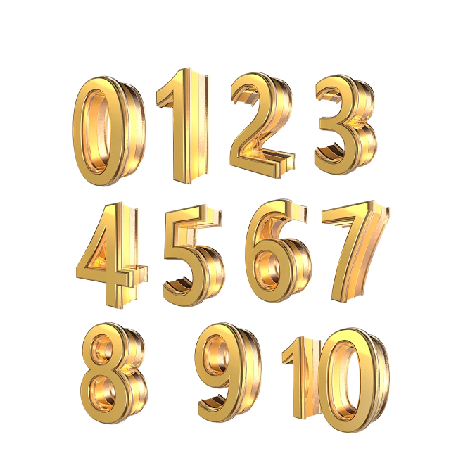 gold_3d_number_collection_18-花瓣网