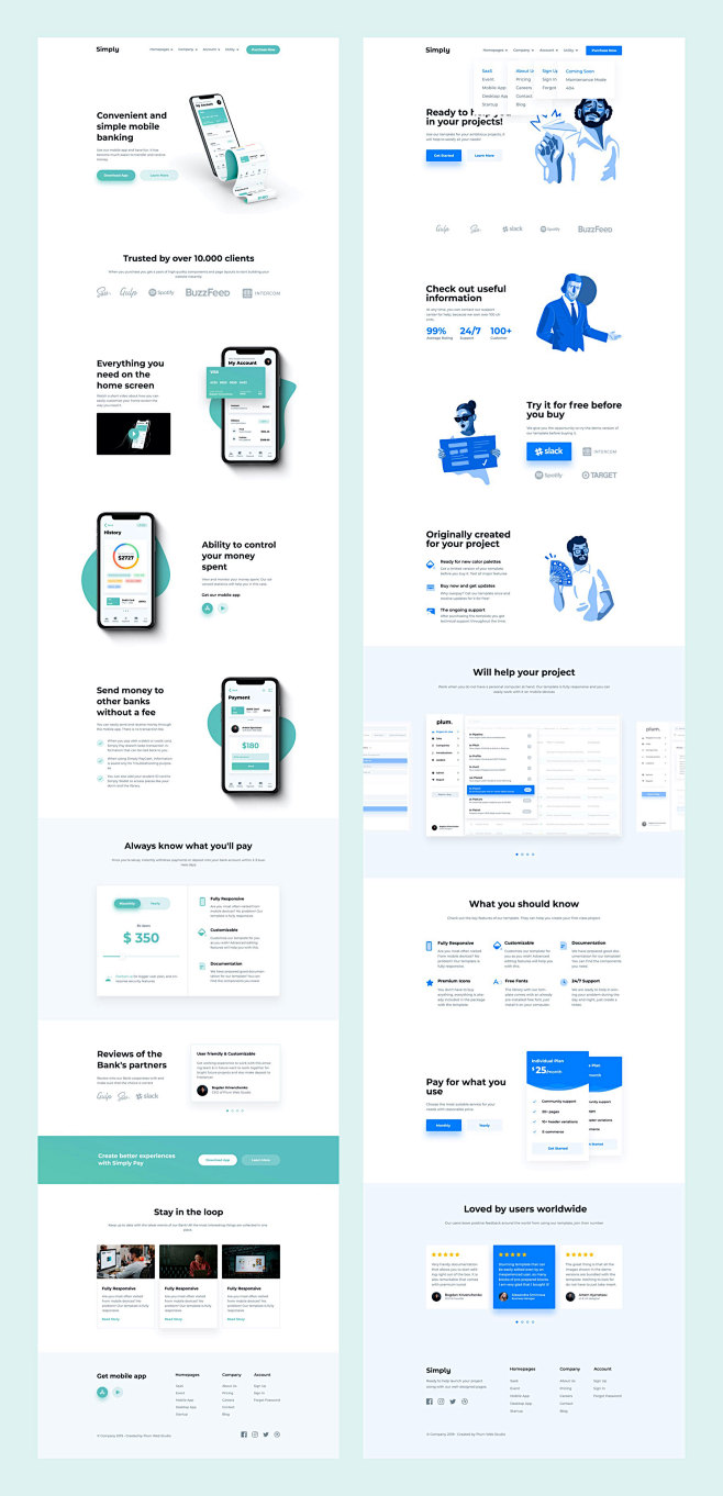 Web UI界面设计网页设计SaaS产品官网