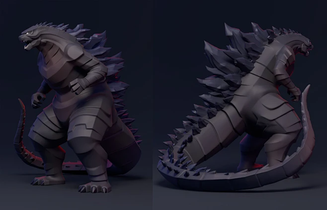 GODZILLA Fan art, Kontorn Boonyanate : Dinsai Fan art GODZILLA : King ...