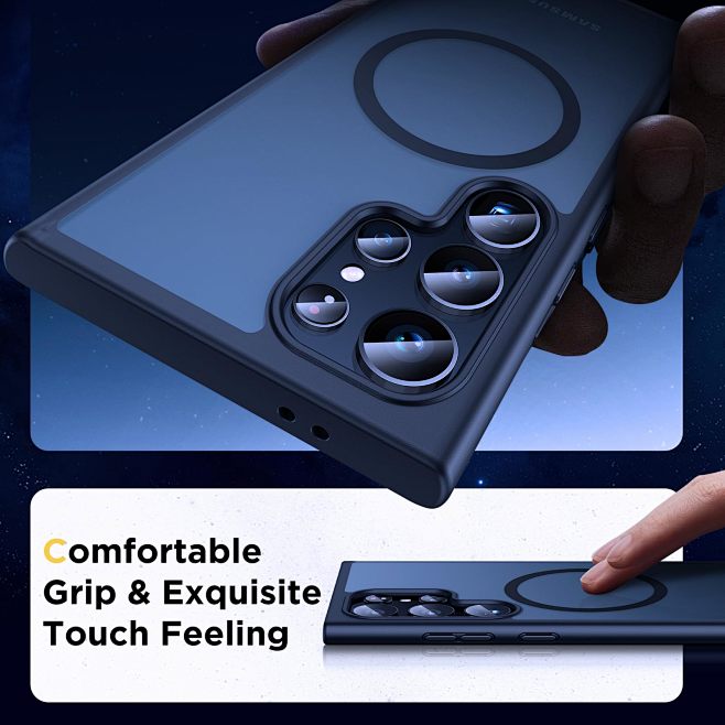 Amazon.com: Humixx Powerful Magnetic for Samsung Galaxy S24 Ultra Case [14FT Drop Protection ...