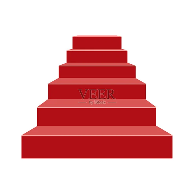 绘画插图,矢量,台阶,楼梯,红色正版插画素材-花瓣网