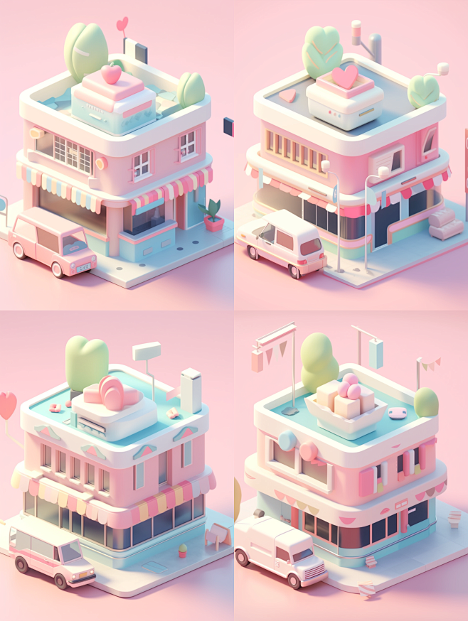 wanggangtie_Mini_cute_isometric_emojis_outside_the_office_soft ...