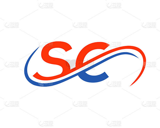 SC标志设计为金融，发展，投资，房地产和管理公司矢量模板。SC字母连结商业标志。SC标志设计
